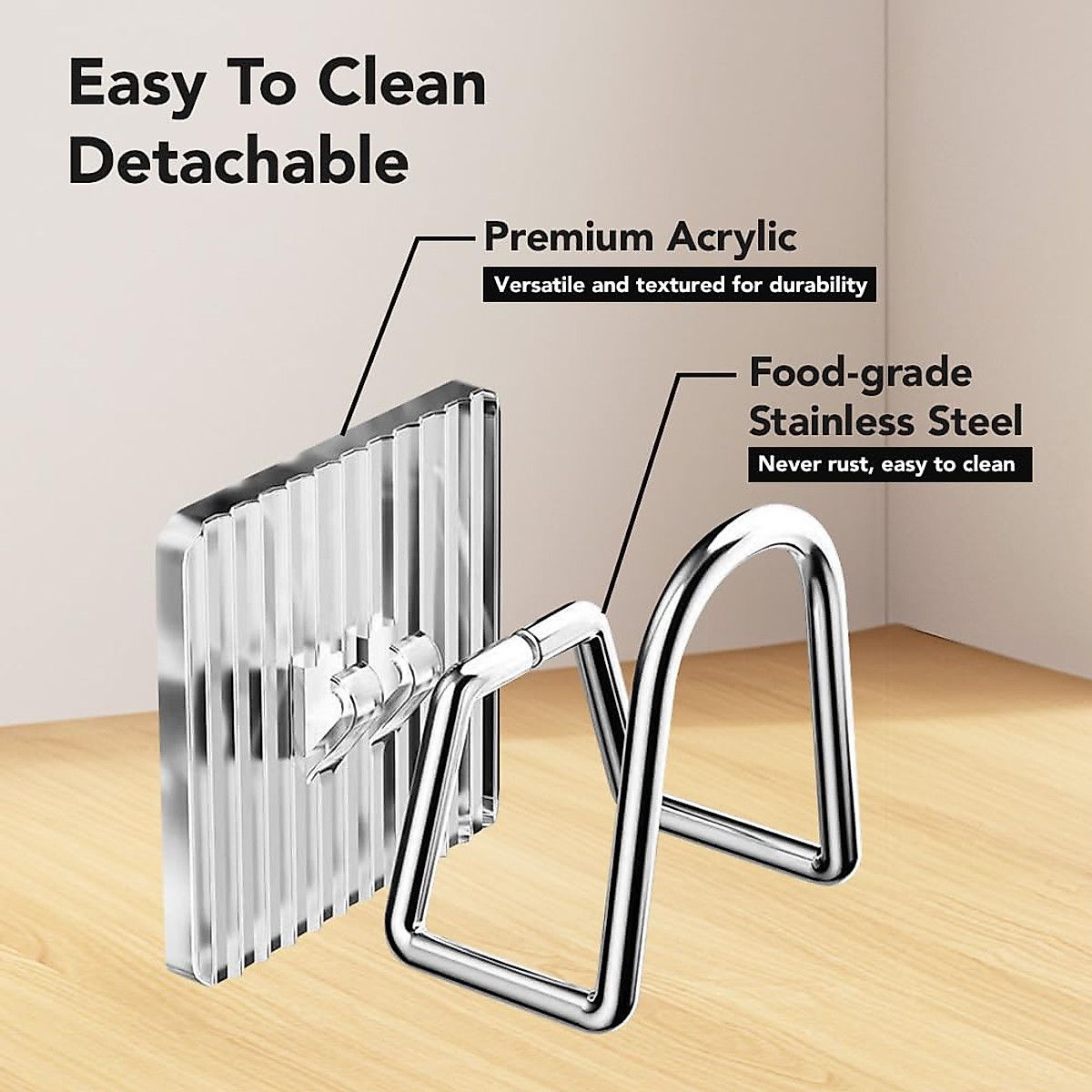 ESINAM 2Pcs Sponge Holder for Kitchen Sink, Strong Adhesive Clear Acrylic Kitchen Sink Sponge Caddy for Kitchen Organization in Sink， Multifunctional Inside Sink Sponge Holder