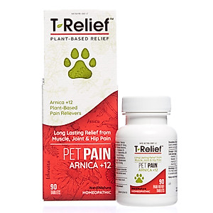 MediNatura T-Relief Pet Arthritis Pain Relief 90ct Tablets, T-Relief Pet Pain Relief 90ct Tablets and T-Relief Pet Calming with Chamomile 90ct Tablets Bundle