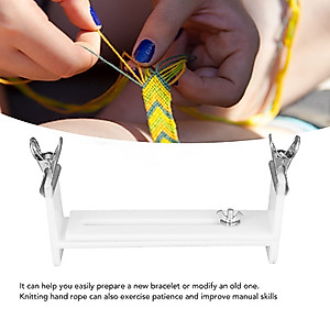 Knotting and Weaving Tools Kit ABS Bracelet Maker for Braiding and Weaving Crafts, Paracord Jig Tool with Accessories Bracelet Holder Maker Included