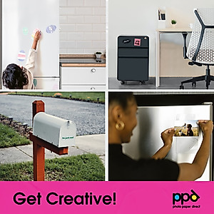 PPD Printable Inkjet Magnetic Sheets Matte Finish Premium 11mil Thick Photo Paper Quality, Instant Dry and Water-Resistant 8.5x11 x 5 Sheets (PPD-32-5)