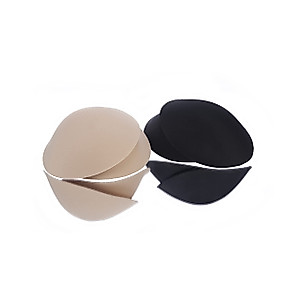 SMART CUPS Bra Pads Insert 2 Pairs Bra Inserts D/DD Cups Bra Replacement Pad Black& Nude