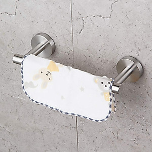 GERZWY 9-Inch Small Kitchen Towel Bar Brushed Stainless Steel Cabinet Hand Towel Bar Wall Mounted Bathroom Organizer AG1101C23-LS