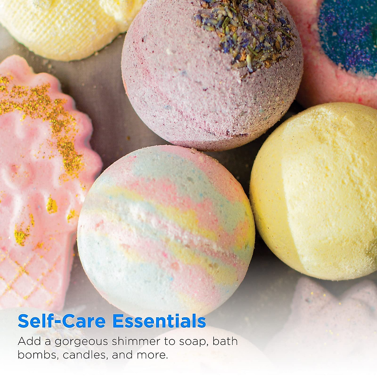 Rolio Mica Powder Epoxy Resin Pigment - Art Set for Resin Epoxy - for Soap Making, Nail Polish Set, Lip Gloss Set, Eye Shadow, Bath Bomb, Slime & Candle Jars - 10g, 24 Jars