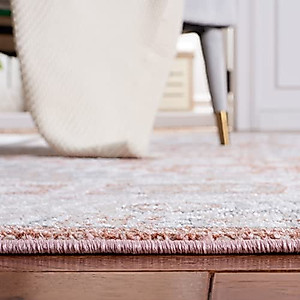 SAFAVIEH Blair Collection Area Rug - 9' x 12', Rose & Grey, Oriental Design, Non-Shedding Machine Washable & Slip Resistant Ideal for High Traffic Areas in Living Room, Bedroom (BLR206U)