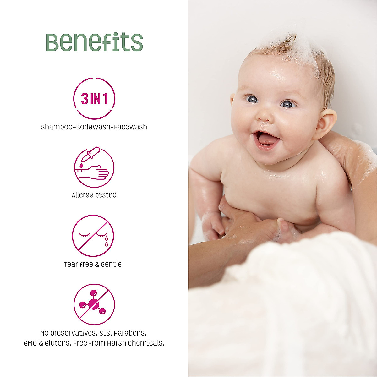 Nature's Baby Conditioner & Detangler - Formulated for Problem and Sensitive Skin - Sulfate Free, No Artificial Fragrances and pH Neutral - Lavender Chamomile 8 oz