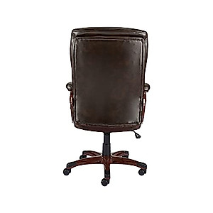 STAPLES 2263720 Westcliffe Bonded Leather Managers Chair Brown