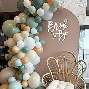 MASTRON Bride to Be Sign - White Felt Letters Bridal Shower Sign for Backdrop Bride to Be Sign Letters for Balloon Arch Photo Props Bachelorette Engagement Wedding