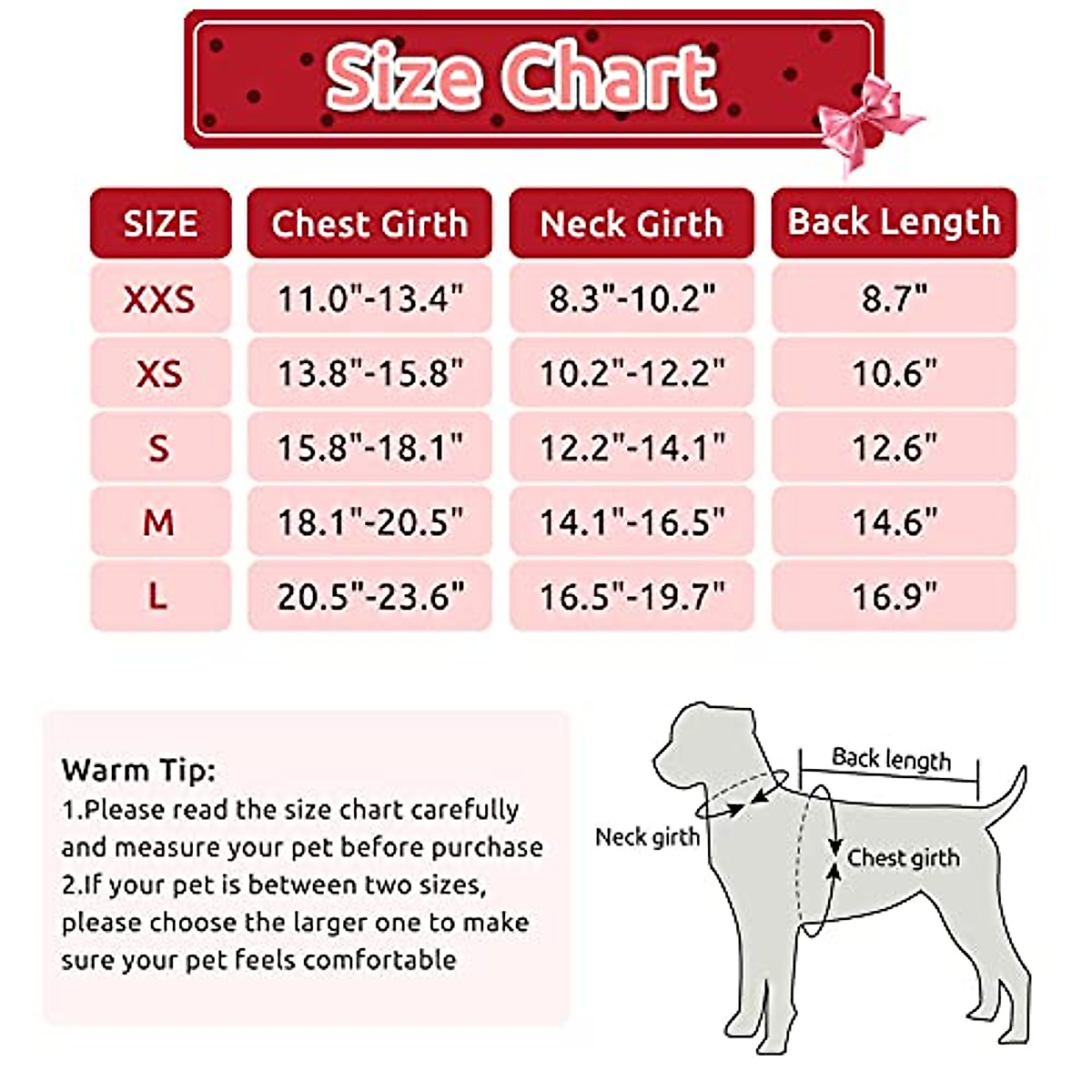 MAZORT Dog Dresses for Dogs Girl, Cute Retro Polka Dot Puppy Tutu Princess Dress, Soft Pregnant Pet Clothes with Adjustable Bowknot for Birthday Party (X-Small)