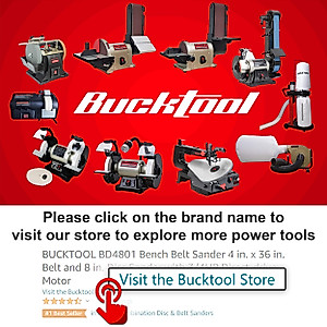 Bucktool Combo 2" x 42" Belt Sander 6" Bench Grinder, Knife Sharpener with Large Work Table BG2600 Upgraded Model