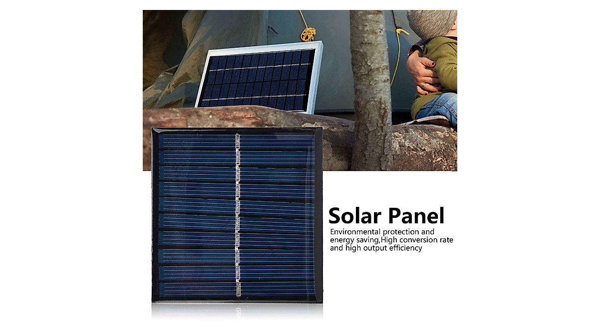2Pcs Mini Solar Panel 0.7W 5V 0‑140mA, 70 x 70mm Solar Panel, Portable ...