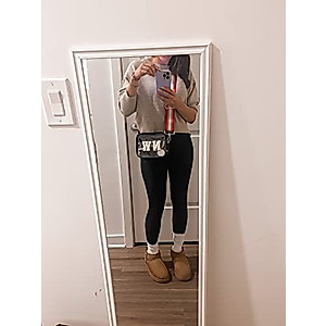 La Sorella White Clear Stadium Approved Bag, Clear Stadium Bag, Festival Bag, Clear Crossbody Bag, Customizable Clear Bag,Concert and Stadium Bag (White)