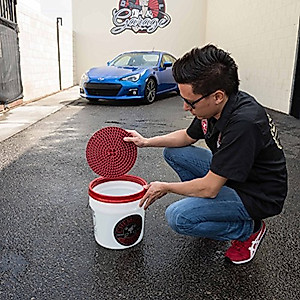Chemical Guys DIRTTRAP02 Cyclone Dirt Trap Car Wash Bucket Insert Car Wash Filter Removes Dirt and Debris While You Wash (Red) 12" Diameter Great For Washing Cars, Trucks, SUVs, RVs & More