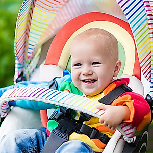 KAKIBLIN Baby Stroller Cushion,Car Seat Head & Body Support for Newborn to Toddler, Baby Cushion for Car Seats, Strollers (Red)