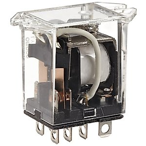 Omron LY2F-DC12 General Purpose Relay, Standard Type, Plug-In/Solder Terminal, Upper Mounting Bracket, Single Contact, Double Pole Double Throw Contacts, 75 mA Rated Load Current, 12 VDC Rated Load Voltage