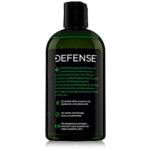 Defense Soap Organic Peppermint Body Wash | All Natural Mint Shower Gel with Tea Tree Oil, Eucalyptus Oil. Wrestling Inspired, For All Mens & Womens Skin Types. 12 oz (Pack of 2)