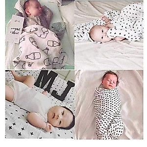 G-Tree Organic Muslin Swaddle Blanket- 47 x 47 inch Ultra Soft Muslin Swaddle Blankets, Muslin Receiving Blanket - Perfect （Snowflake）