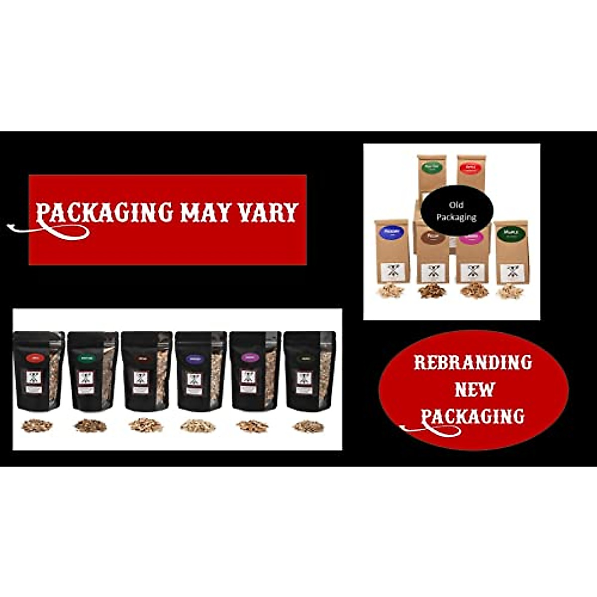 Jax Smok'in Tinder Fine BBQ Smoker Wood Chips - Sampler Pack for Electric Smokers, Indoor Stove Top Smoker, 6 Packs of Scented Chips, BBQ Accessories (Apple, Post Oak, Pecan, Hickory, Cherry, Maple)