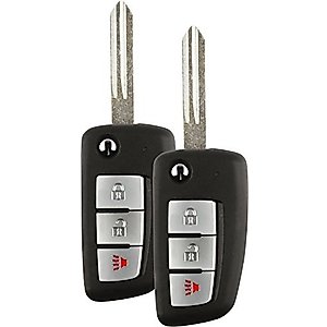 Discount Keyless Replacement Uncut Car Remote Fob Key Combo Compatible with KBRASTU15, CWTWB1U733, ID 46, NI04T (2 Pack)