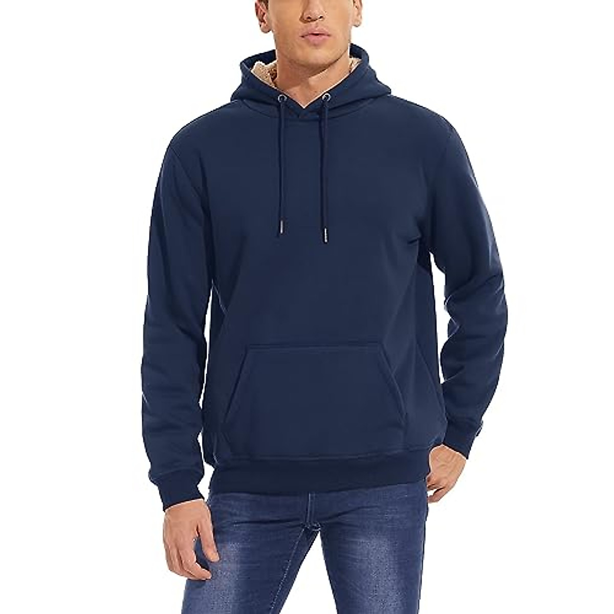 MAGCOMSEN Mens Sweatshirts Fleece Sweatshirts for Men Athletic Hoodies Mens Hoodies Fashion Hoodies for Men Pullover Hoodies for Men Casual Hoodie Navy