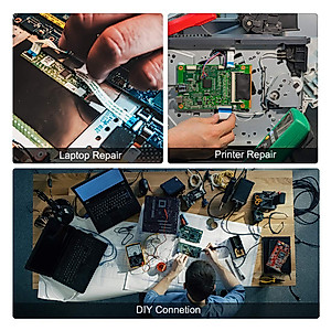 uxcell Flexible Flat Cable, 40 Pins 0.5mm Pitch 150mm FPC FFC Flexible Ribbon Cable for LCD TV DVD Player Laptop 5Pcs (A Type)