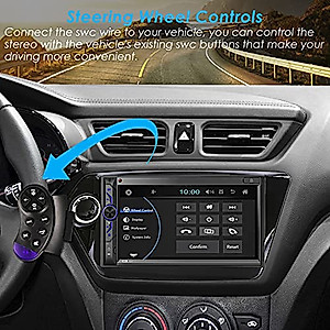 Double Din Car Multimedia System: 7 Inch HD Touchscreen Car Stereo Receiver – Bluetooth Car Radio MP5 Player with Mirror Link | Rear View Camera | MP3 | AM/FM | USB/SD/AUX | Steering Wheel Control