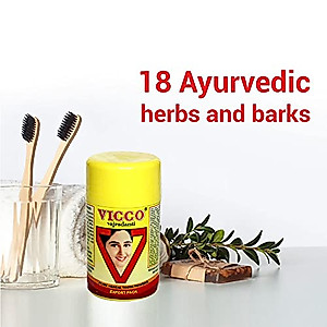 Vicco Vajradanti Pure Herbal Toothpowder - Pack of 4 (100g Each) - Specially Packed and Exported by Behal International