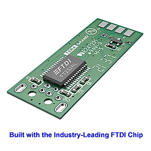 Tera Grand - Premium USB 2.0 to RS232 Serial DB9 Adapter - Supports Windows 11,10, 8, 7, Vista, XP, 2000, 98, Linux and Mac - Built with FTDI Chipset