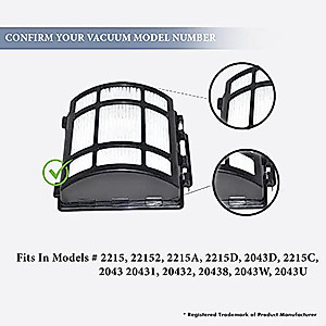 Replacement Part For Bissell Vacuum Cleaner Post Motor Filter Fits 2043, 2215A, 2215 Models # compare to part 1614256