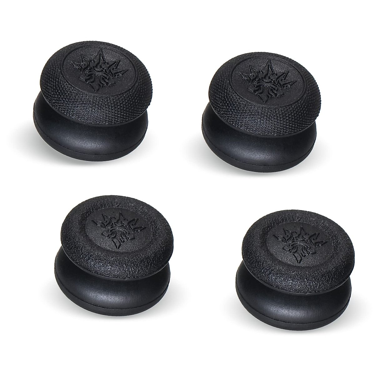 9CDeer Performance Joystick Analog Stick Thumb Grips Set of 4 Heightened Compatible with PS5, PS4, Xbox Series X/S Xbox One Switch Pro Controller Black