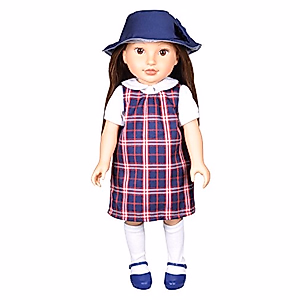 Kindred Hearts Dolls Paige Brown Hair Brown Eyes PVC Girl Doll, Brunette, 18" (Amazon Exclusive)