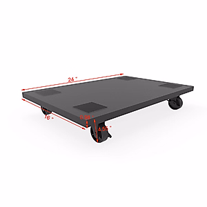 FixtureDisplays® General Purpose Dolly Load Capacity 200 lbs, 24" X 16",Black 18476-NPF-SL