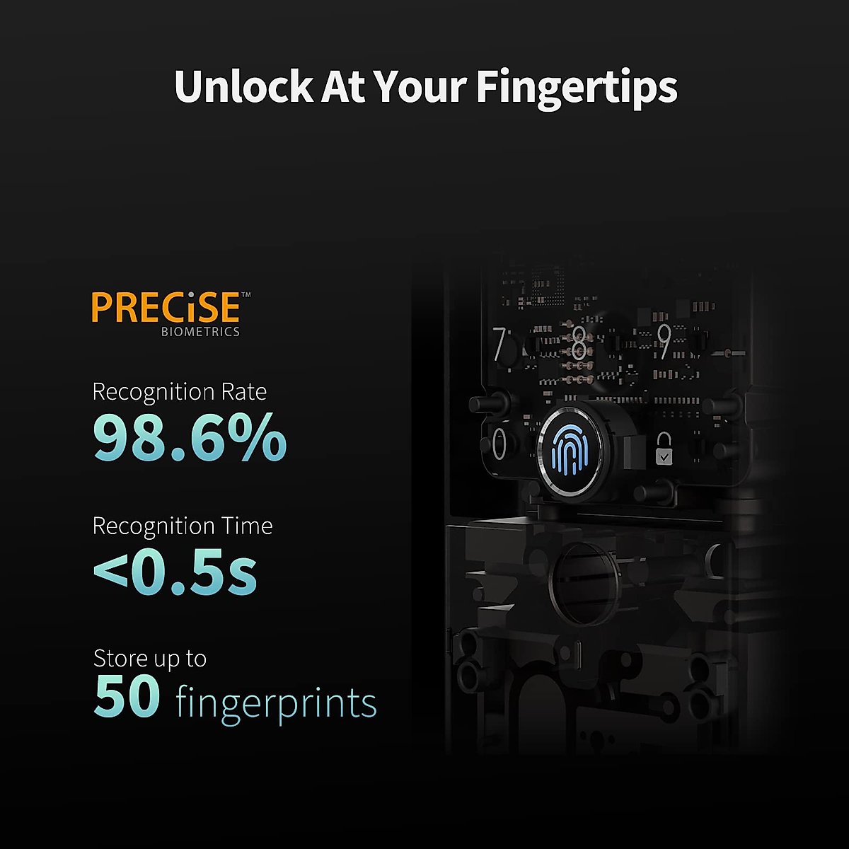 Aqara Smart Lock U100, Fingerprint Keyless Entry Door Lock with Apple Home Key, Touchscreen Keypad, Smart Electronic Deadbolt, IP65 Weatherproof, Supports Apple HomeKit, Alexa, Google, IFTTT, Silver