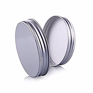 erioctry 250ml / 8Oz Jars PET Plastic Empty Cosmetic Containers Jars Cases with Silver Aluminum Lid Cream Lotion Box Ointments Bottle Food Bottle Makeup Pot Jar 6 Pack (8Oz/250ml)