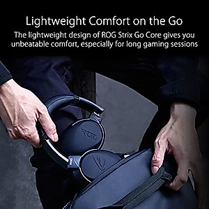 ASUS ROG Strix Go Core Wired Gaming Headset | 3.5mm Connector | Lightweight Design | Over-Ear Headphones for PC, Mac, Nintendo Switch, and PS4, Black, Standard
