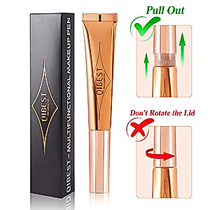 MEICOLY Contour Beauty Wand,Liquid Highlighter Stick Bronzer Cream with Applicator,Long Lasting Silky Smooth Blendable Contour Highlighter Wand,Cruelty Free,Contour +Highlighter, 2PCS