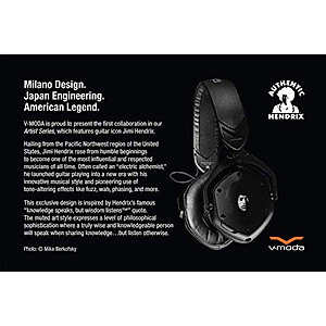 V-MODA x JIMI HENDRIX Special Edition Wireless Bluetooth Headphones: WISDOM Over the Ear Headset with Mic, Up to 14 Hours of Playback (Amazon Exclusive)