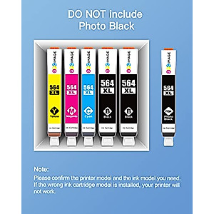GPC Image Compatible Ink Cartridge Replacement for HP 564XL 564 XL ink use with DeskJet 3520 3522 Officejet 4620 Photosmart 5520 6510 6515 6520 7520 7525 D7560 Printer (Black Cyan Magenta Yellow, 10P)