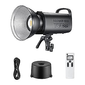 Neewer 100W 5600K LED Video Light, Bowens Mount Daylight Balanced LED Continuous Lighting CRI 97+,TLCI 97+ 11000Lux with 2.4G Remote for Video Recording,Wedding,Outdoor Shooting,YouTube (CB100)