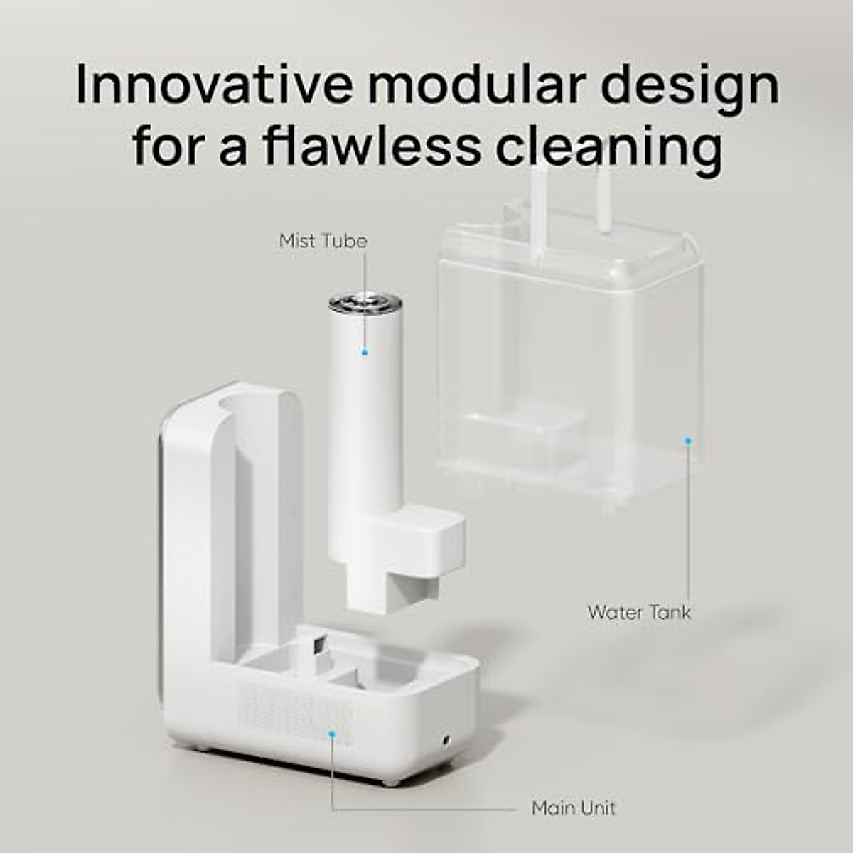 Dreo Humidifiers for Bedroom, Top-filled Smart Quiet Cool Mist Humidifier for Large Room Home, Oil Diffuser & Nightlight, 50Hours Runtime for Indoor Plants, with Alexa/Google, White