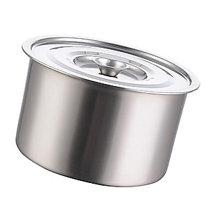 Stainless Steel Soup Pot, Stock Pot Sauce Pot Induction Pot With Lid, Healthy Multifunctional Odorless Pot Seasoning Container for Cooking (Small 25cm / 9.8in)