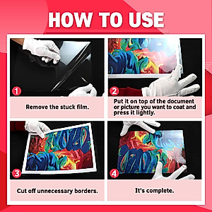 No Heat Laminating Sheets Self Sealing 8.5 x 11 Inch, 20 Pack, 4mil Thickness, No Machine Self Adhesive Laminating Sheets [Letter Size] by HA SHI