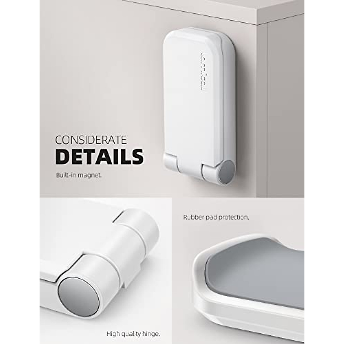 Lamicall Headphone Stand, Sticky Headset Hanger - 2 Pack Adhesive Headphone Holder Hook Mount, Headset Holder Clip Under Desk, Earphone Clamp for Airpods Max, HyperX, Sennheiser, White