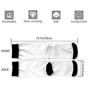 Atuedesty Funny Dress Socks For Men and Women Happy Camp Pink Retro Flamingo Camping Novelty Leisure Socks Athletic Lightweight Crew Sock for Running Indoor Outdoor Boat Cold Weather Wear