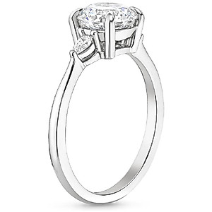 JEWELERYN Lovely Solitiare Bridal Set, Marquise Cut 3 CT, Colorless Moissanite Ring Set, 925 Sterling Silver, Engagement Ring, Wedding Ring, Christmas Gift, Perfact for Gift Or As You Want (6.5)