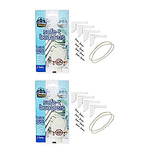 Compac Home Safe -T- Bumpers - Toilet Seat Stabilizers, Keeps Children, Elderly, Disabled Safe from Slipping Off Shaking, Moving or Wobbly Toilet Seat, White, 2 Count