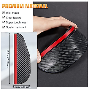 4 Pieces Mirror Rain Visor Eyebrow Car Rear View Mirror Rain Eyebrow Rear View Guard Eyebrow Side Mirror View Mirror Visor Guard for Most Car Truck SUV (Carbon Fiber)