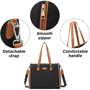 Diaper Bag Tote Baby Bags for Mom, Side Open Design Diaper Handbag Waterproof Travel Diaper Tote Purse with Stroller Hook