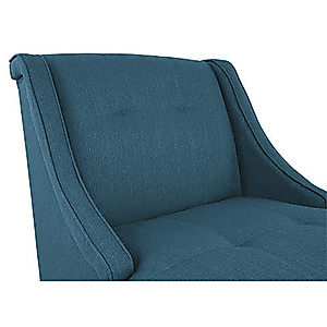 Signature Design by Ashley Clarinda Contemporary Tufted Wingback Accent Chair, Blue
