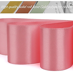 Nsilu 1-1/2 inch, Rose Gold Ribbon for Gift Wrapping 50 Yards Perfect Wedding Party Wreath Sewing DIY Hair Accessories Decoration Floral Hair Balloons Other Projects