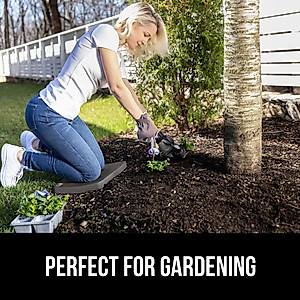 Gorilla Grip Extra Thick Kneeling Pad, Supportive Soft Foam Cushioning for Knee, Water Resistant Construction for Gardening, Bathing Baby, Workout Supplies, Lightweight, Garden Work Gifts, Charcoal